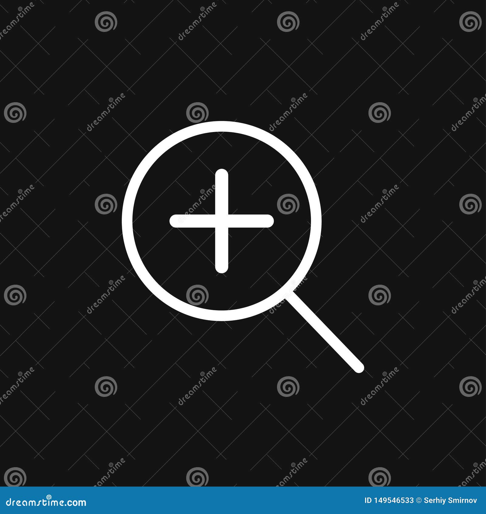 Zoom Icon Vector Sign Symbol for Design Stock Illustration ...