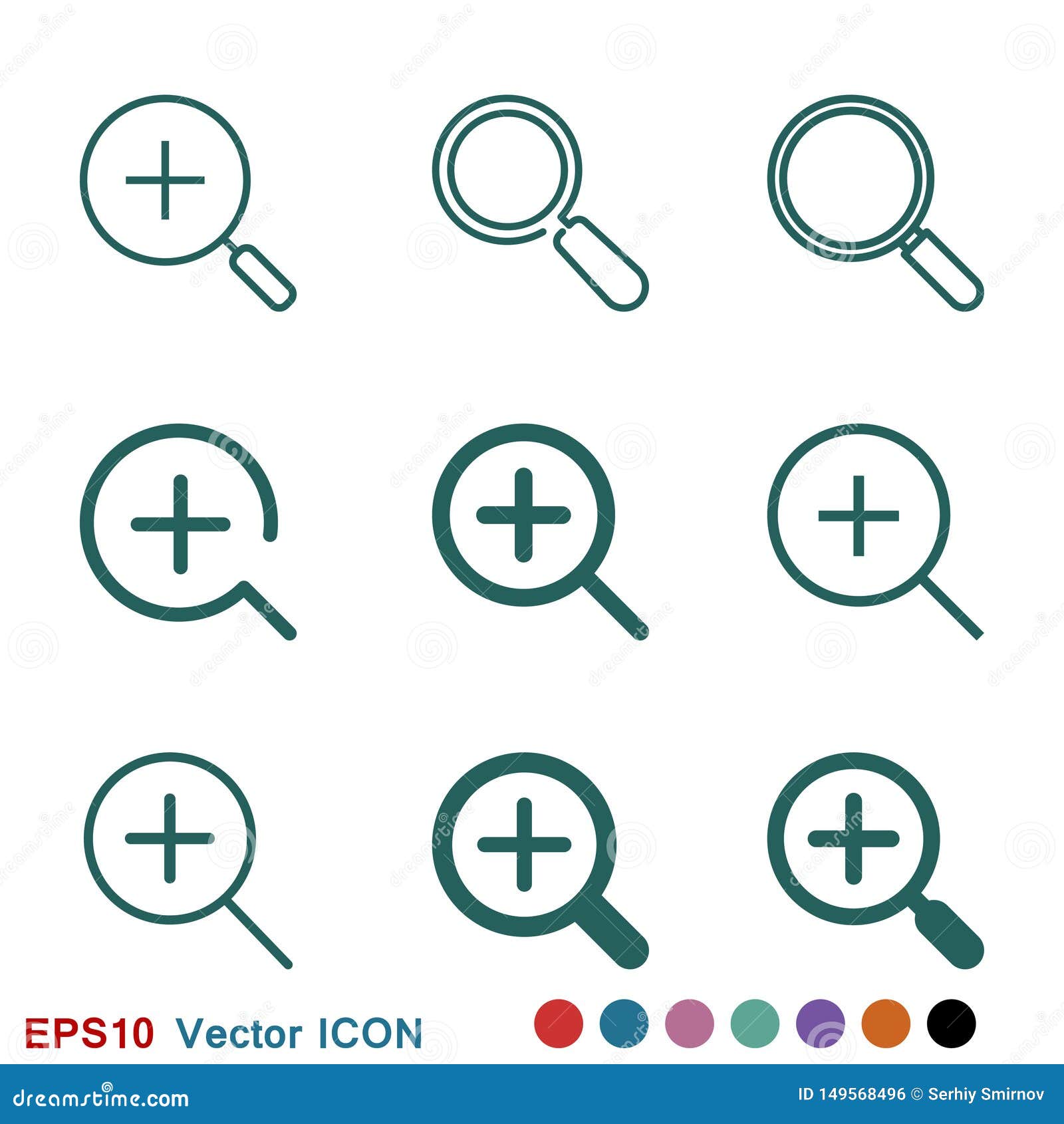 Zoom Icon Vector Sign Symbol for Design Stock Illustration ...