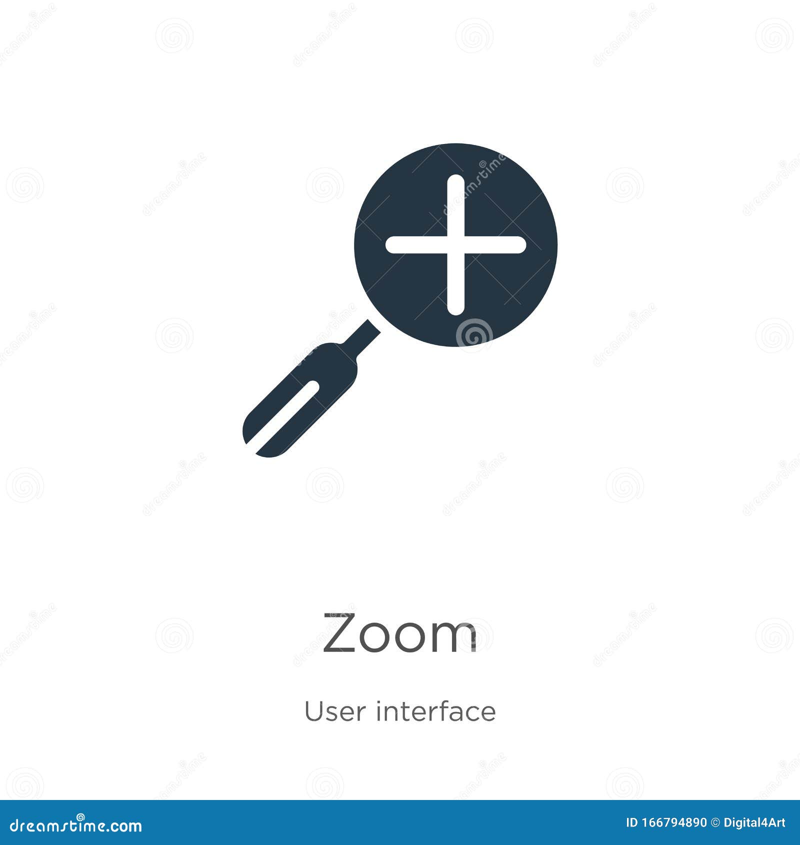 Zoom Icon Vector. Trendy Flat Zoom Icon from User Interface Collection ...