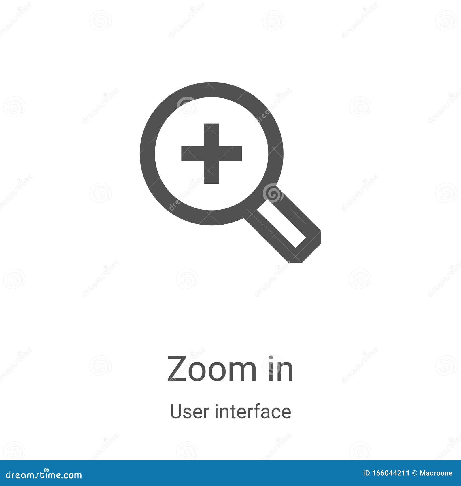 Zoom in Icon Vector from User Interface Collection. Thin Line Zoom in ...
