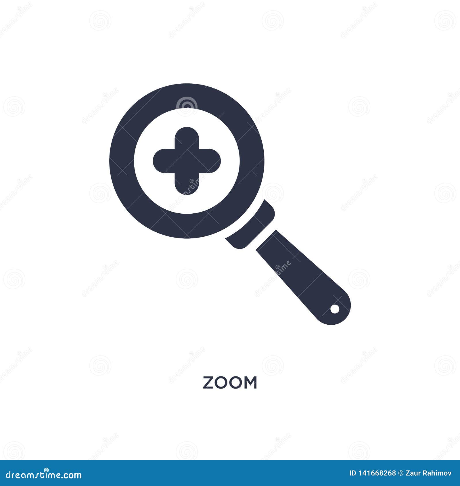 Zoom Icon on White Background. Simple Element Illustration from User ...