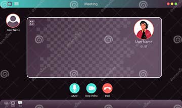 Zoom Interface Vector Illustration. Video Call Interface Stock Vector ...