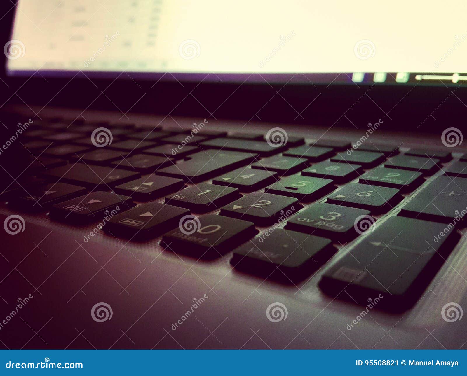 Zoom in the keyboard stock image. Image of laptop, buttons - 95508821