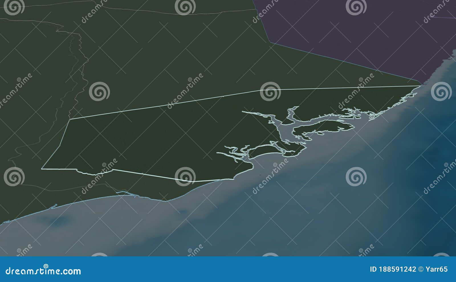 Lamu, Kenya - Outlined. Administrative Stock Illustration ...