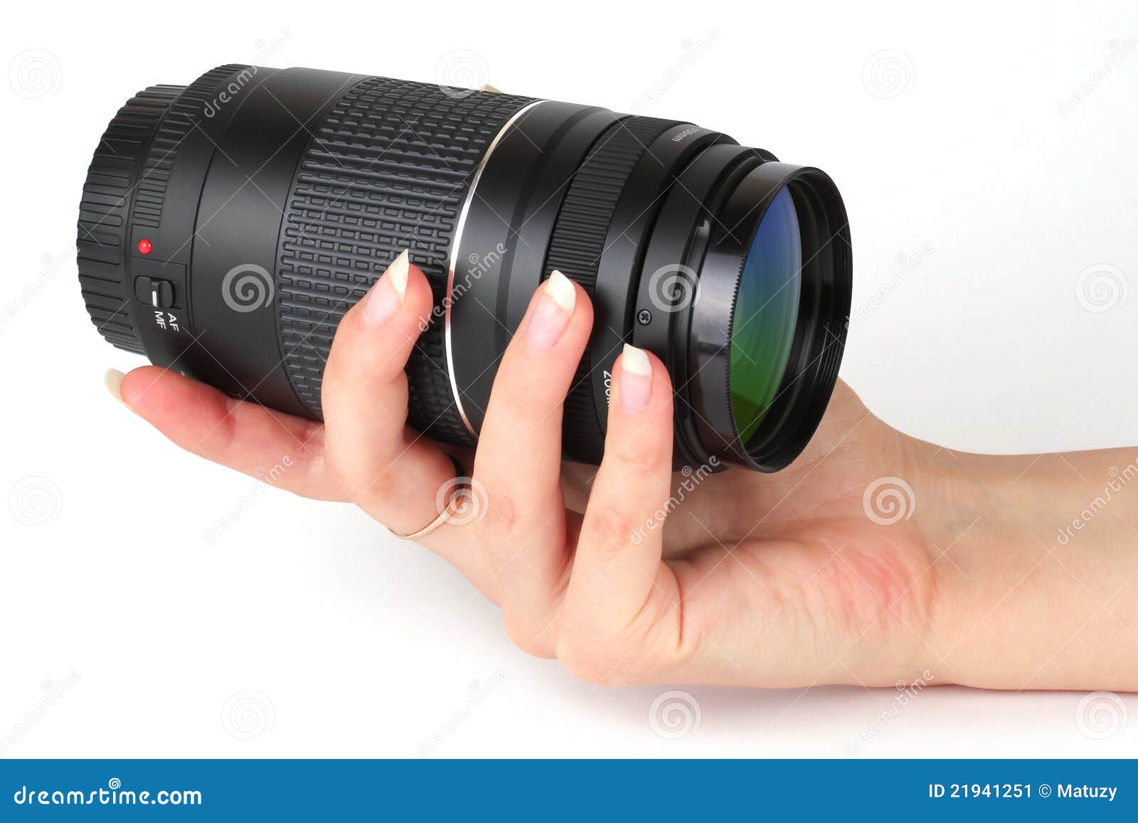 Zoom lens in hand stock image. Image of reporter, photographer - 21941251