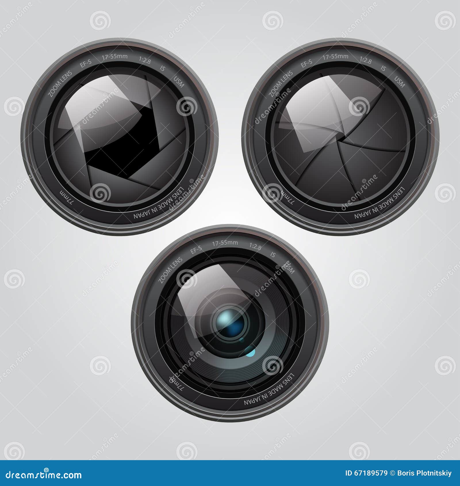Zoom Lens stock vector. Illustration of glass, design - 67189579