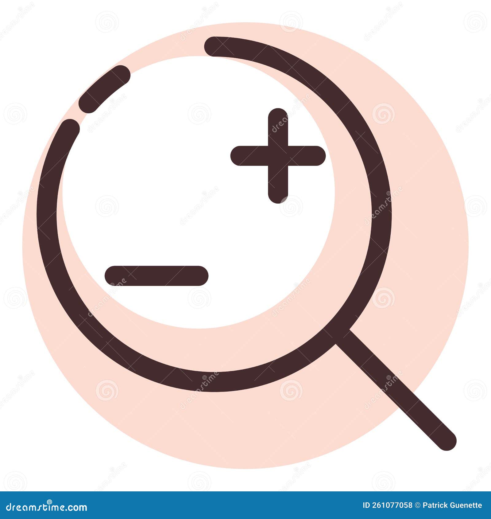 Zoom mode, icon stock vector. Illustration of white - 261077058