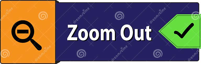 Black Zoom Out Web Button Classic Button White Background Stock ...
