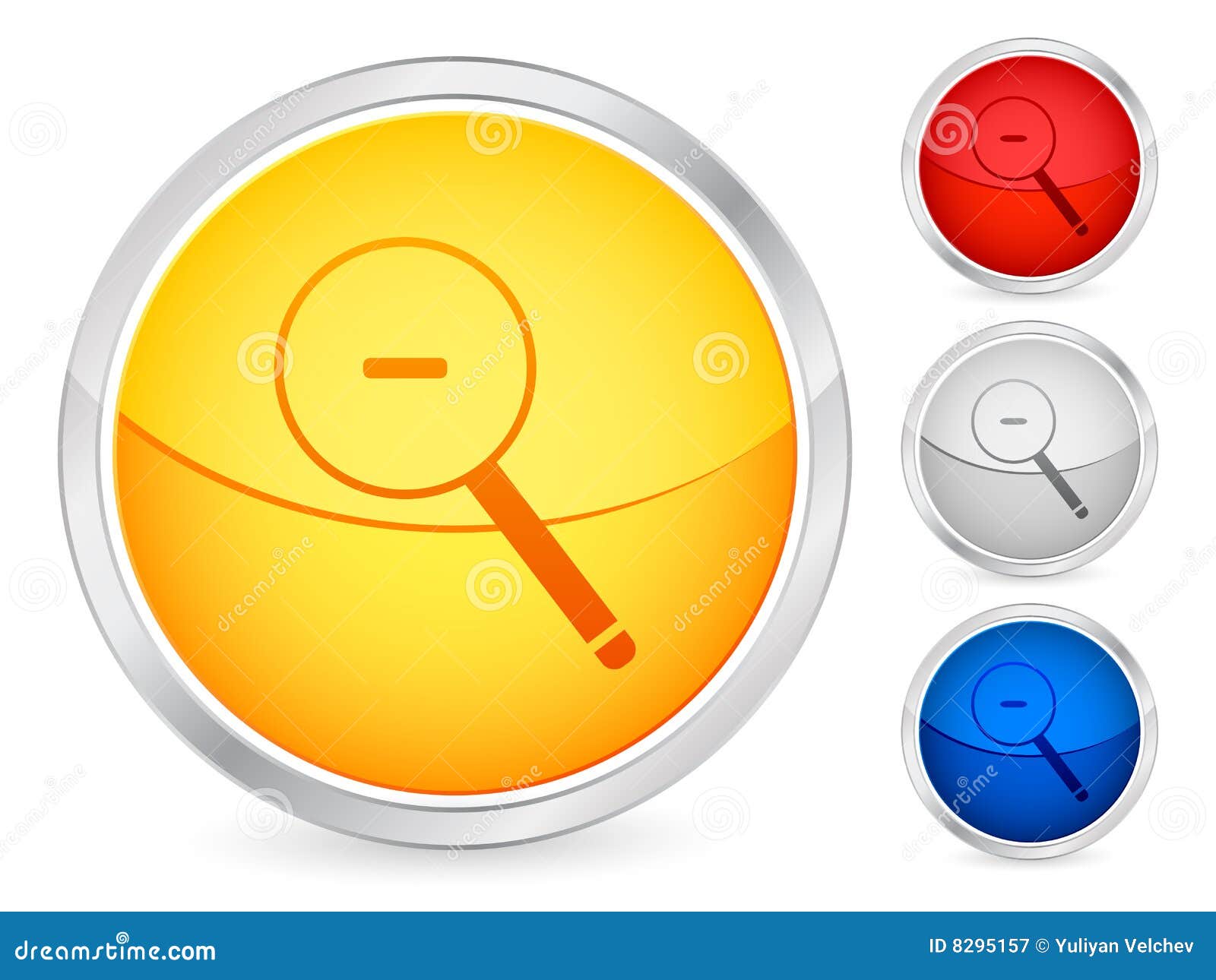 Zoom out button stock vector. Illustration of navigation - 8295157