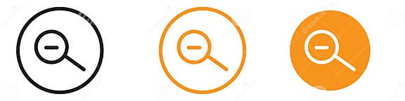 Zoom Out Feature Icon for Interactive Maps Stock Illustration ...