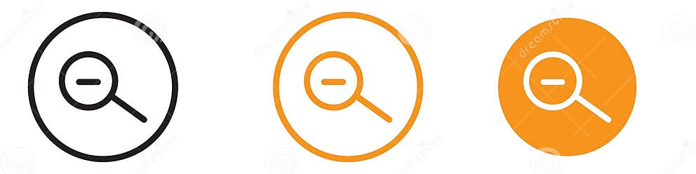 Zoom Out Feature Icon for Interactive Maps Stock Illustration ...