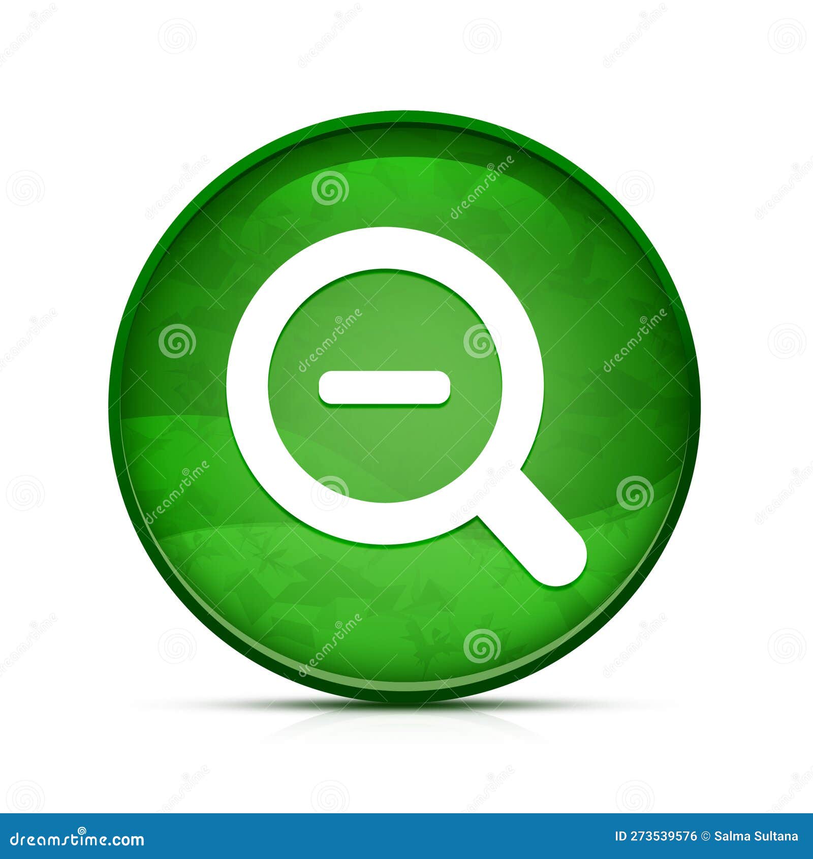 Zoom Out Icon on Classy Splash Green Round Button Illustration Stock ...