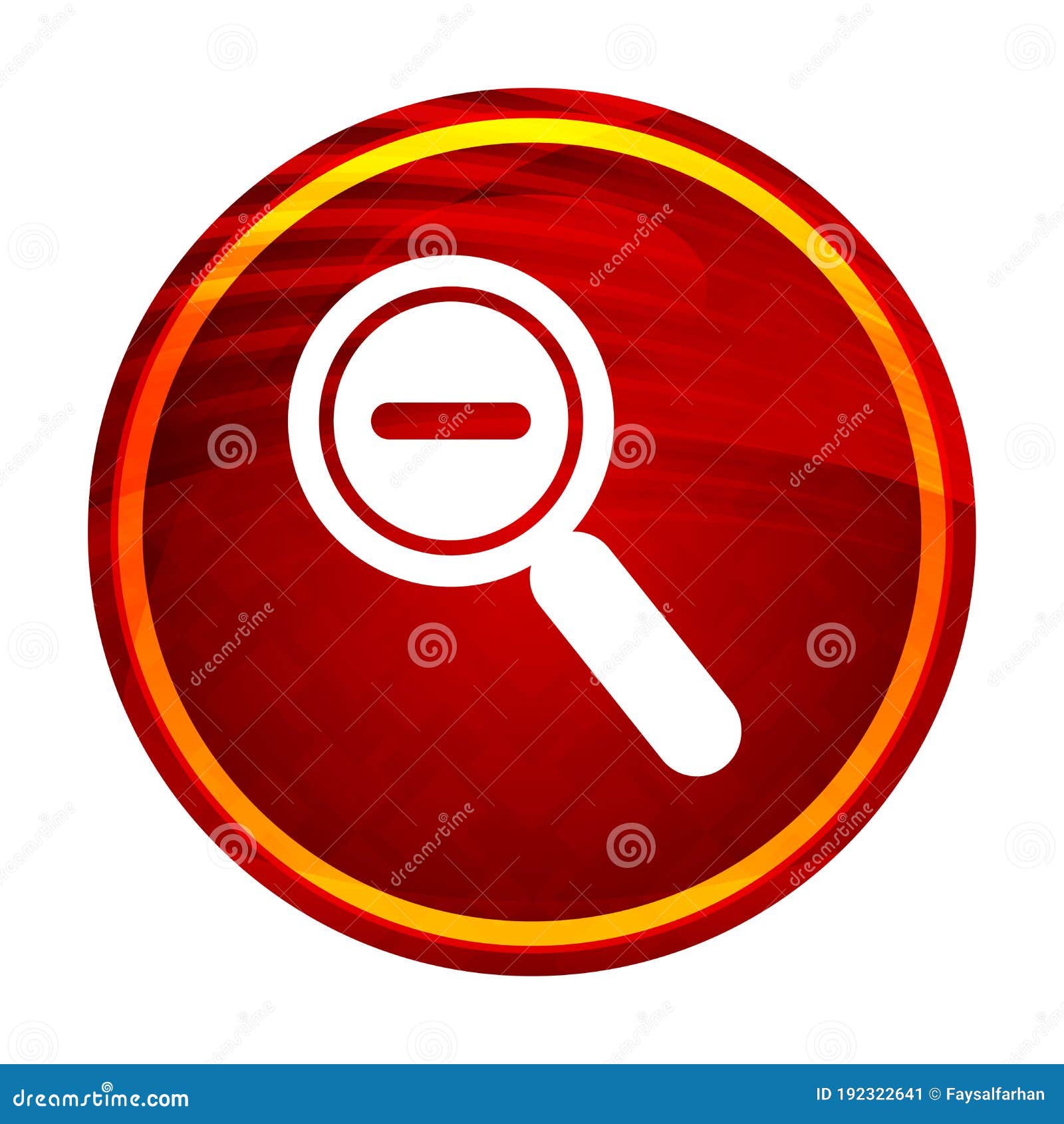 Zoom Out Icon Creative Red Round Button Illustration Design Stock ...