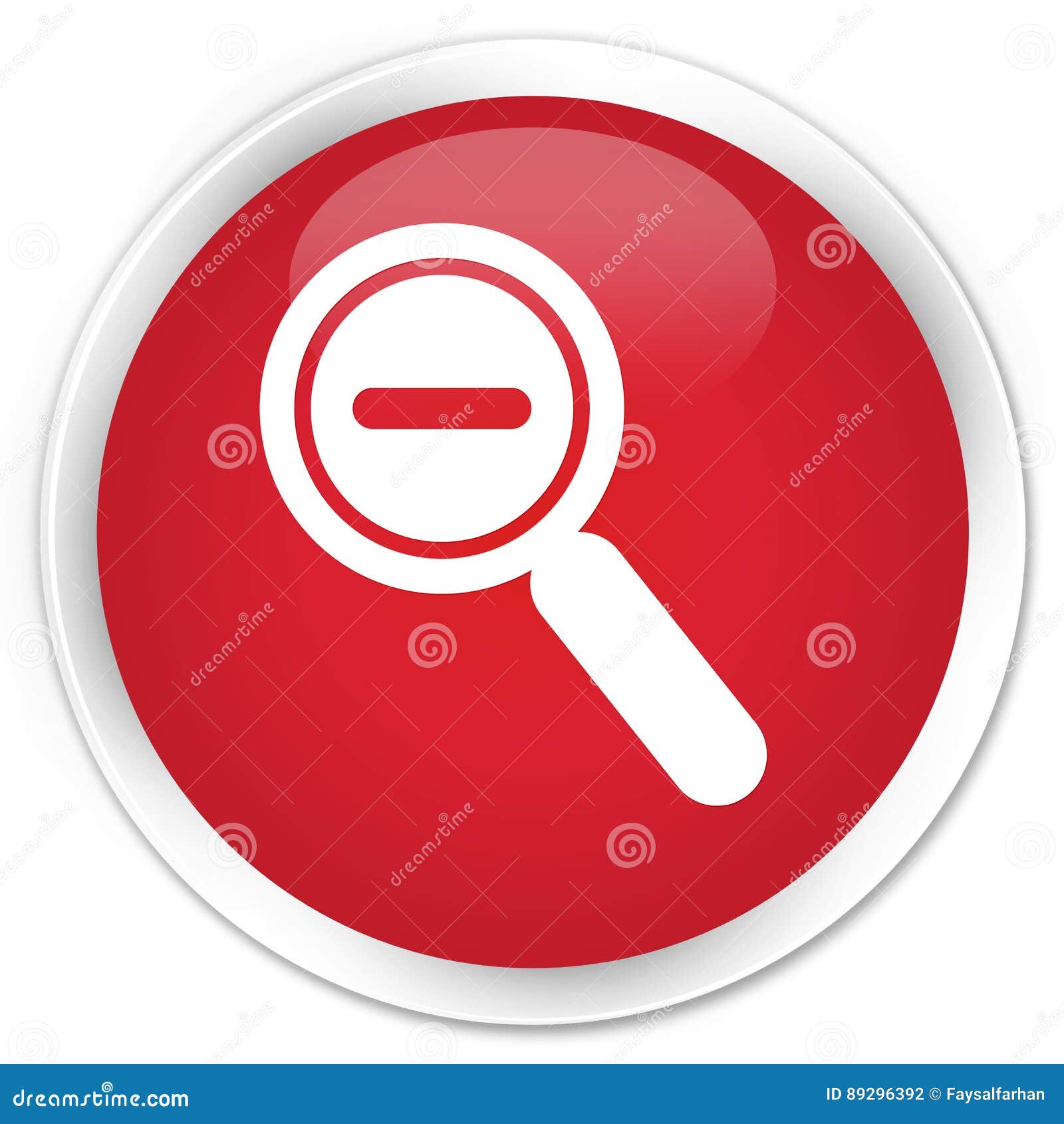 Zoom Out Icon Premium Red Round Button Stock Illustration ...