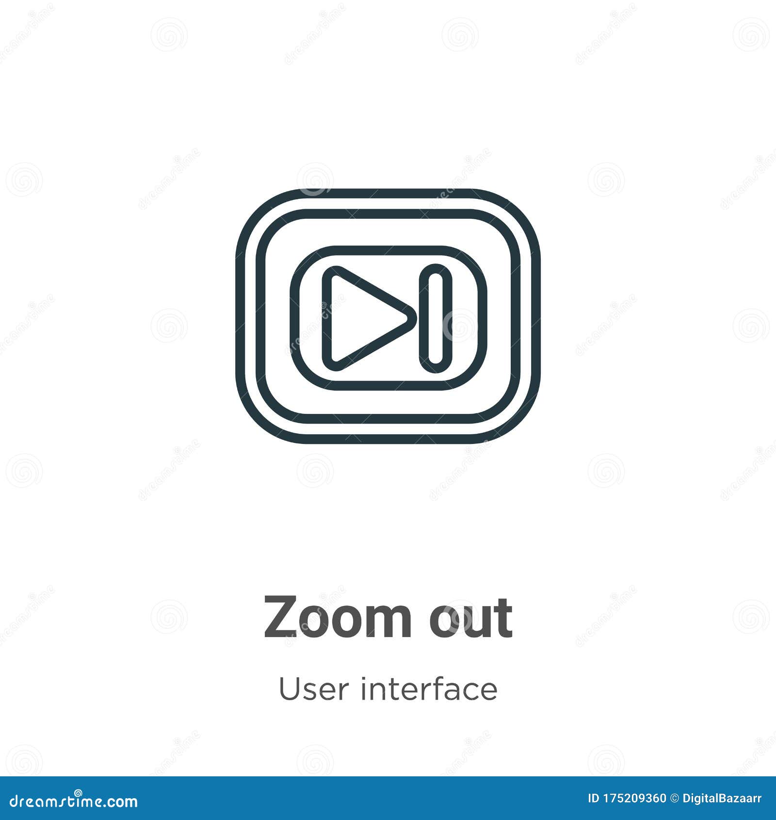 Zoom Out Outline Vector Icon. Thin Line Black Zoom Out Icon, Flat ...
