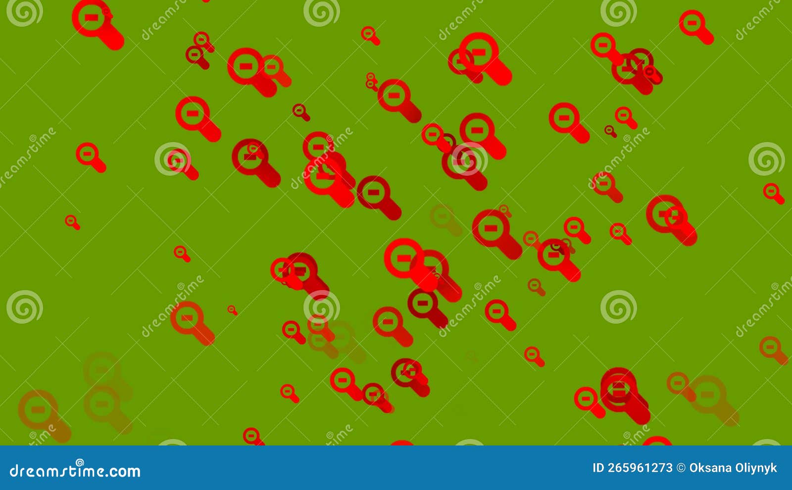 Zoom Out Red Icon on Green Background. Animated Reduce Ui Icon ...