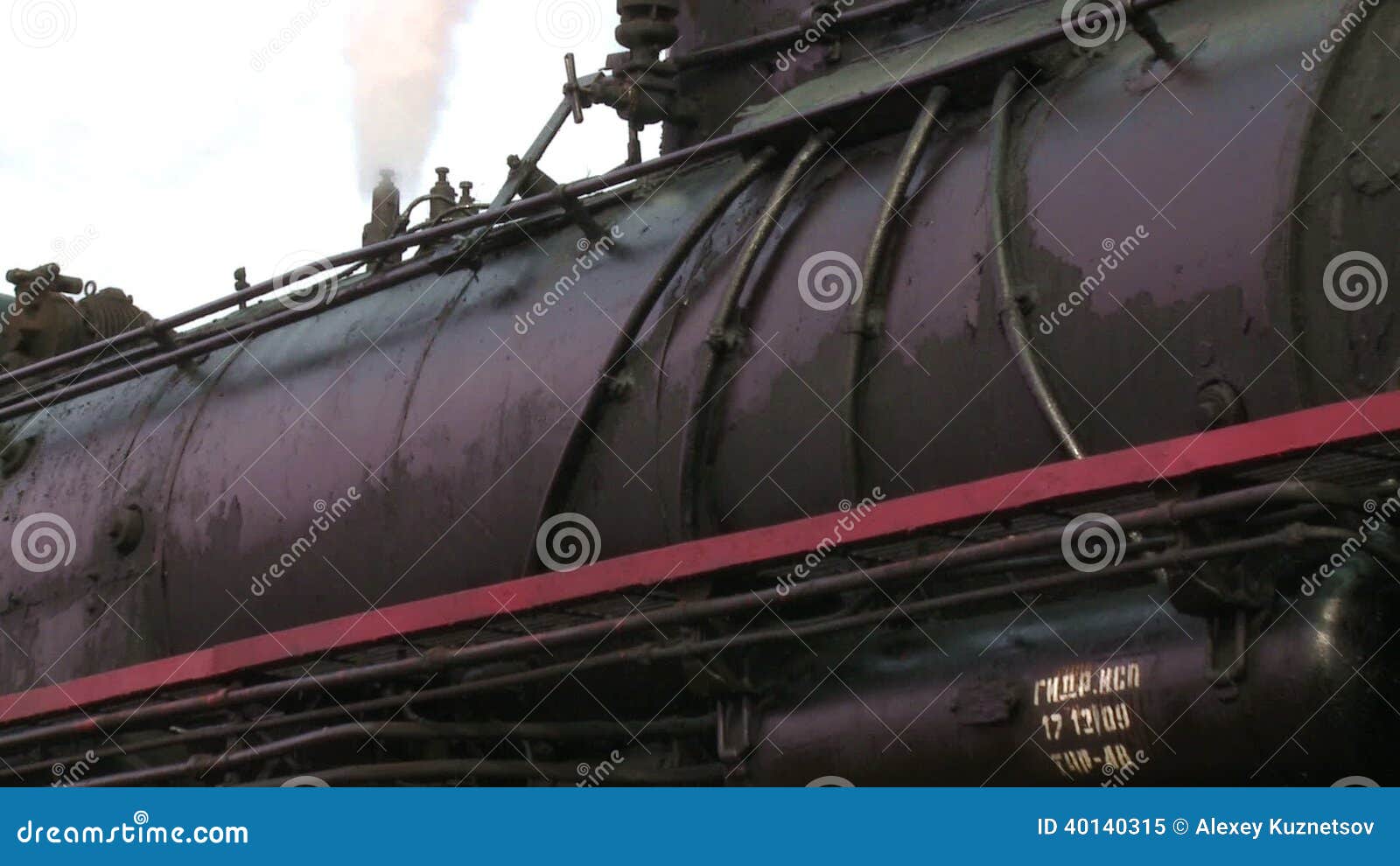 Zoom Out from Steam Engine Train Smoke Stack Stock Video - Video of ...