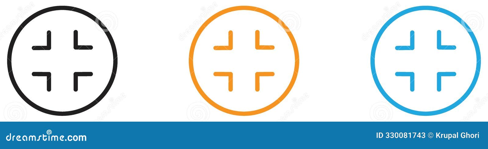 Zoom Out Vector Logo Set Collection for Web App Ui Stock Illustration ...