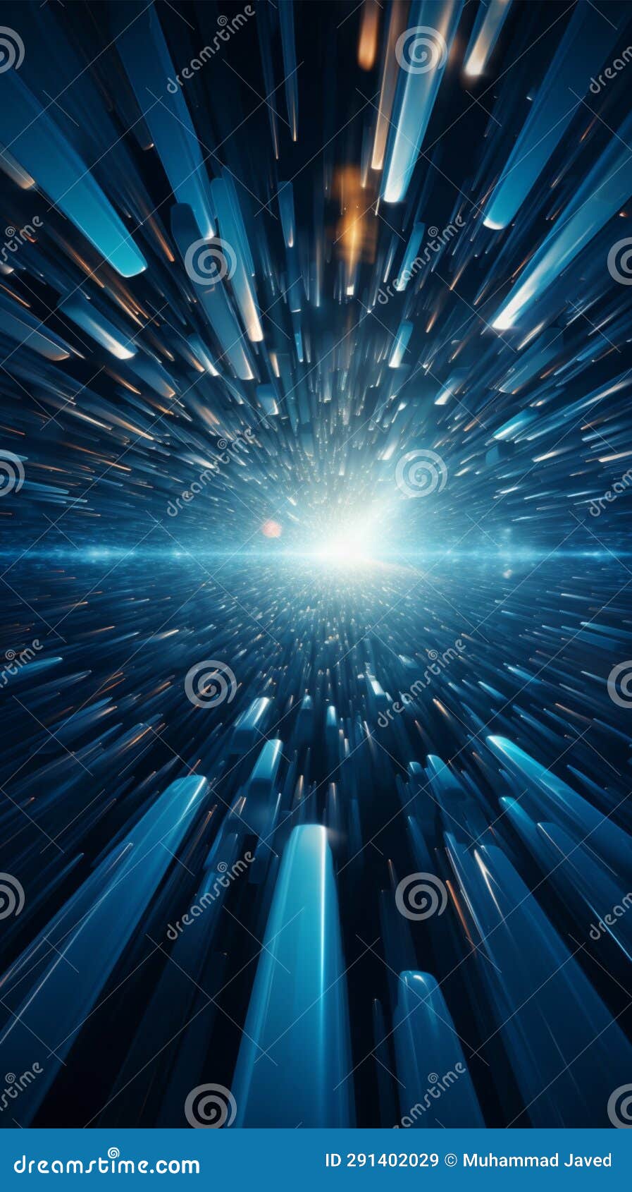 Zoom Perspective Blurred Blue Explosion with Centric Motion, an ...