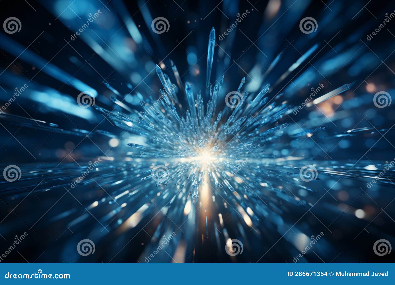 Zoom Perspective Blurred Blue Explosion with Centric Motion, an ...