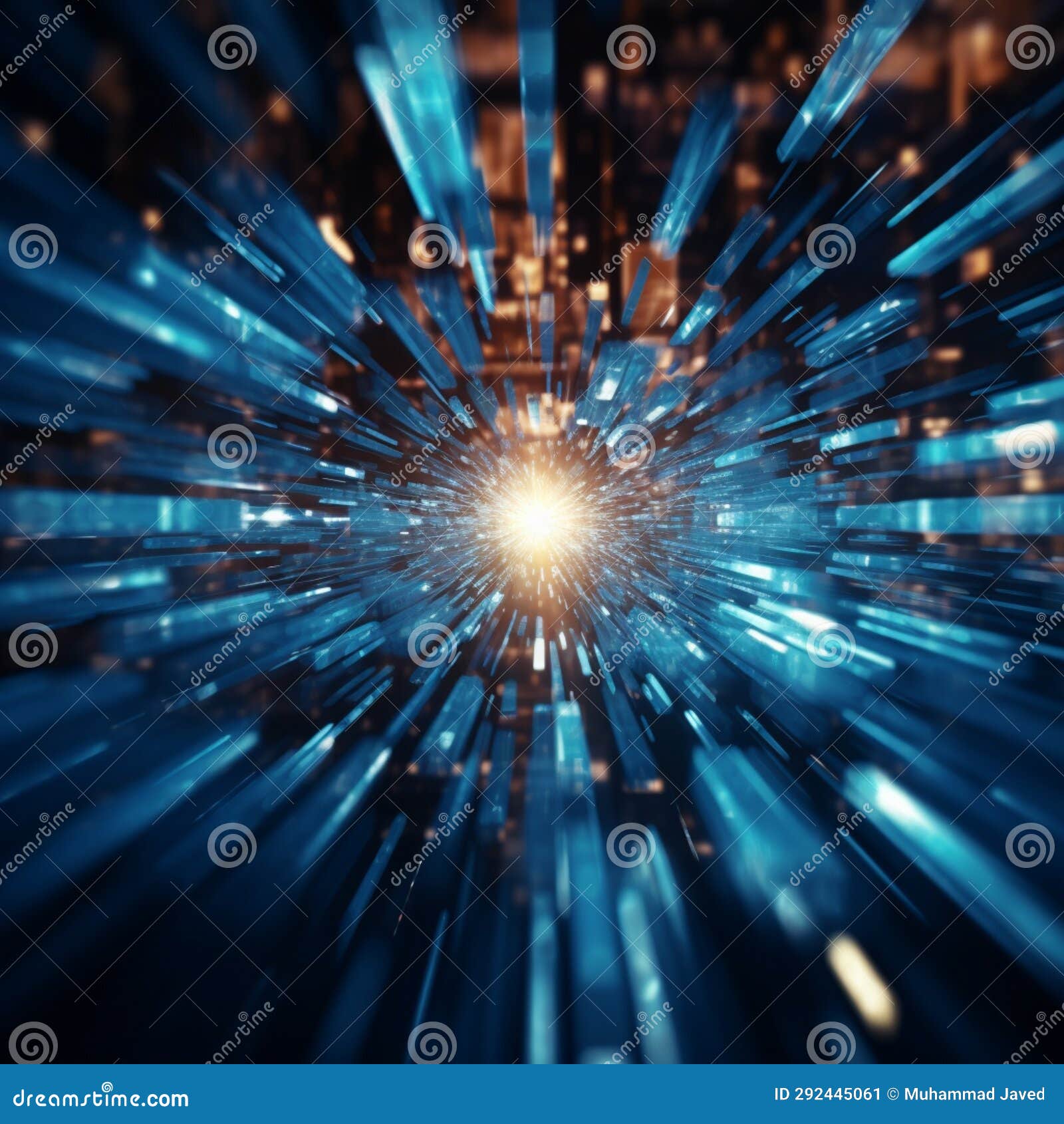Zoom Perspective Blurred Blue Explosion with Centric Motion, an ...
