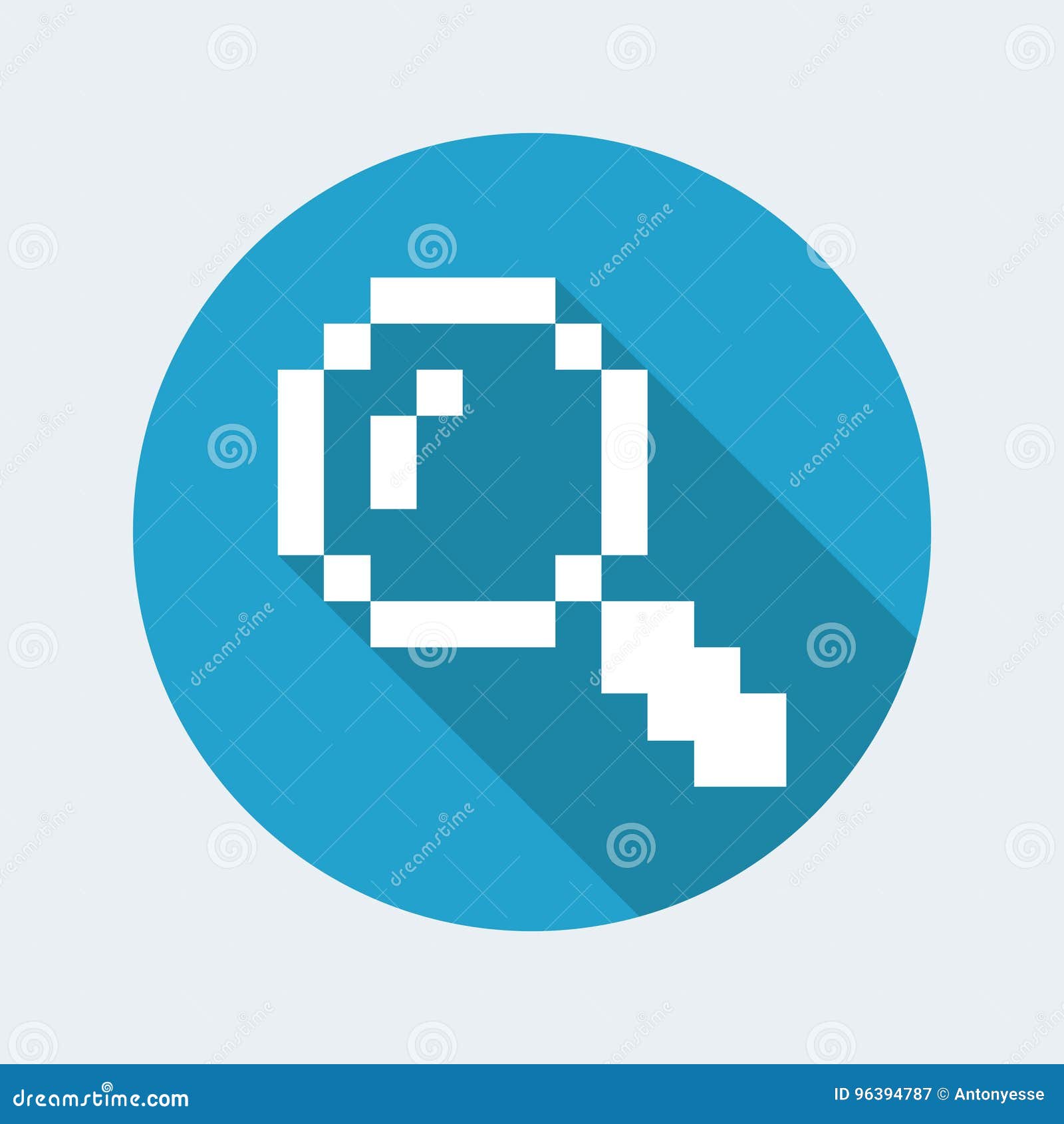 Zoom pixel computer icon stock vector. Illustration of vector - 96394787