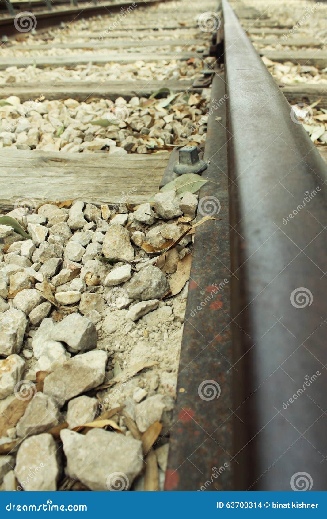 Zoom In On A Railway Track (railroad) Stock Photo | CartoonDealer.com ...