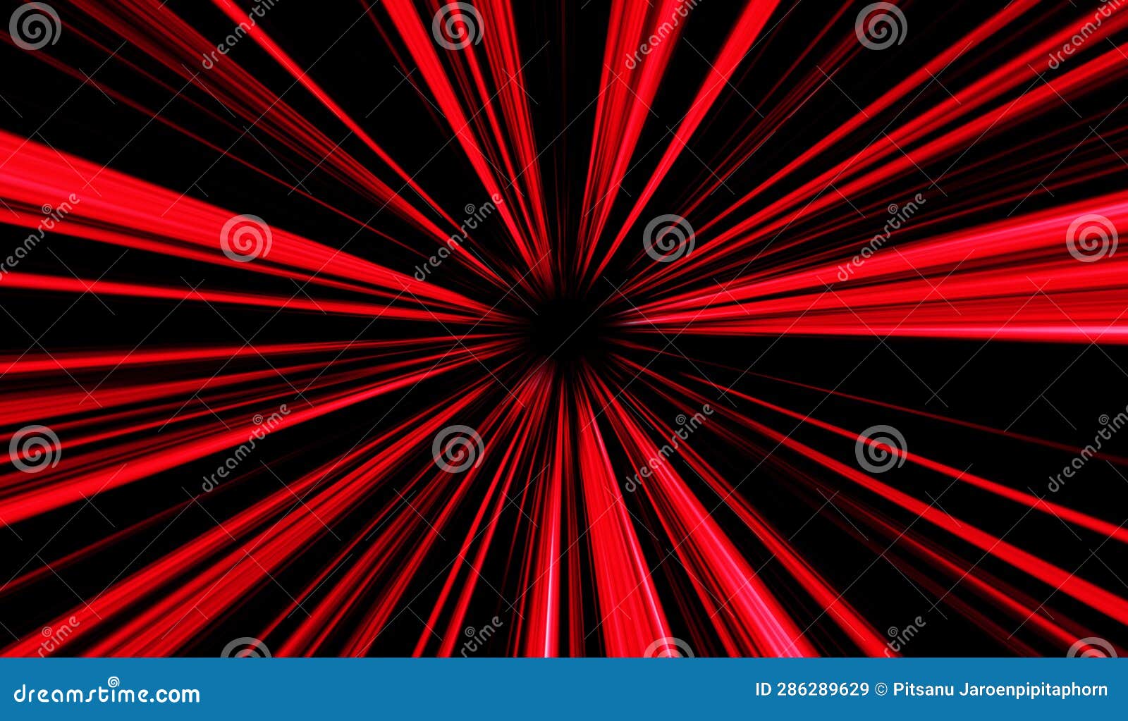 Zoom Red Speed Line Anime on Black Background for Comic Stock ...