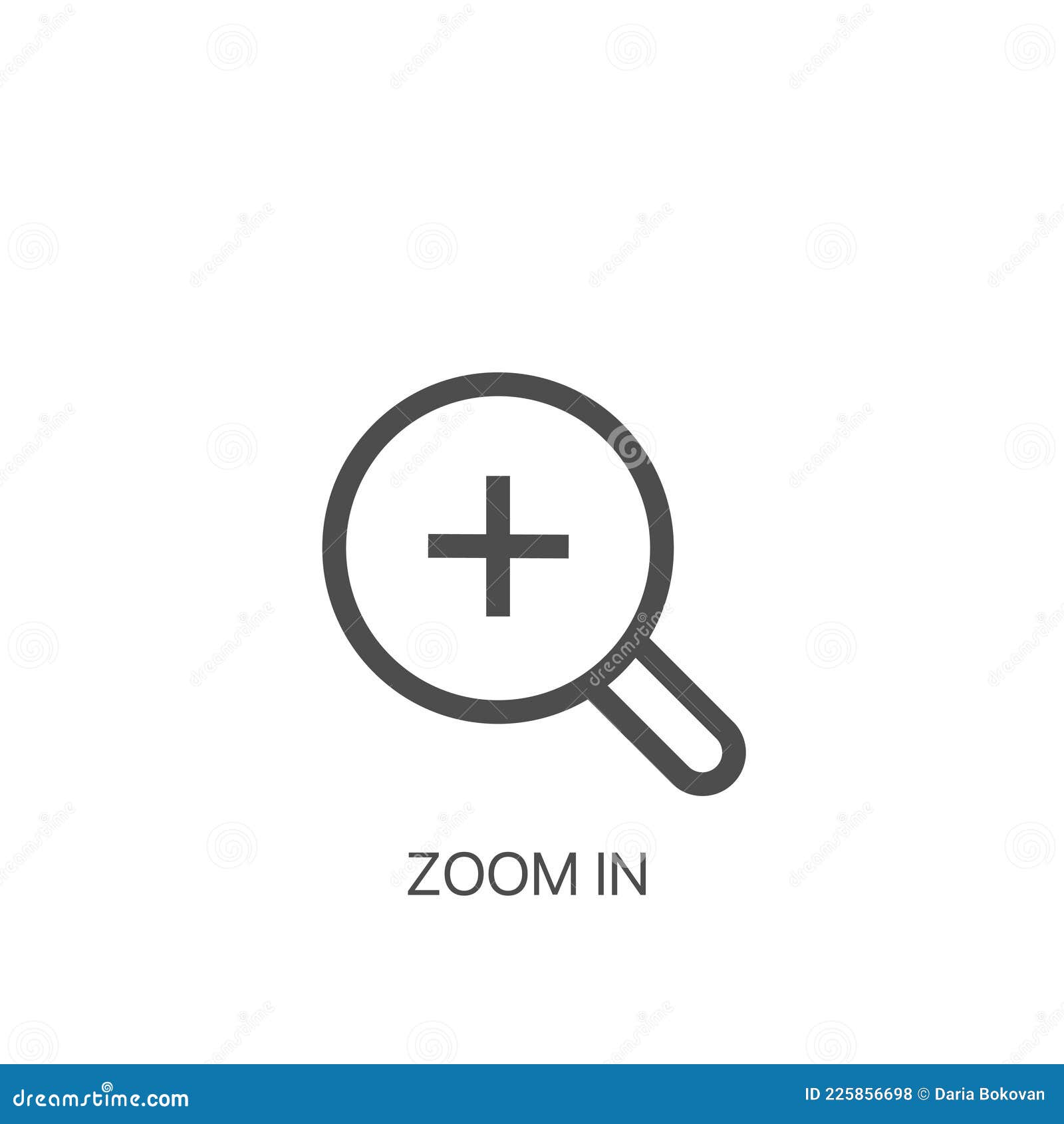 Zoom in Simple Vector Icon. Magnify Symbol Stock Vector - Illustration ...