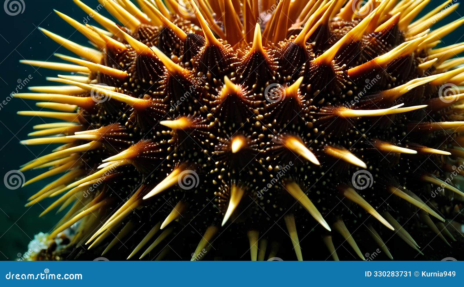 Zoom in on the Spiky Textures of a Sea Urchin Stock Illustration ...