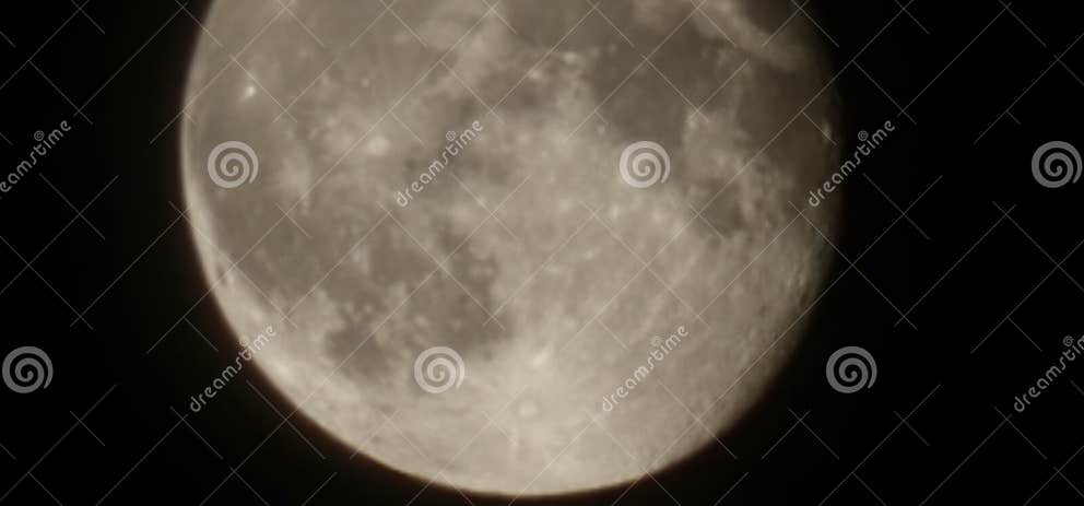 Zoom on the Surface of the Moon at Night Stock Photo - Image of shadows ...