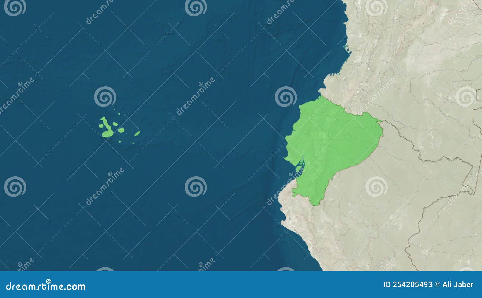 ecuador map and time zone