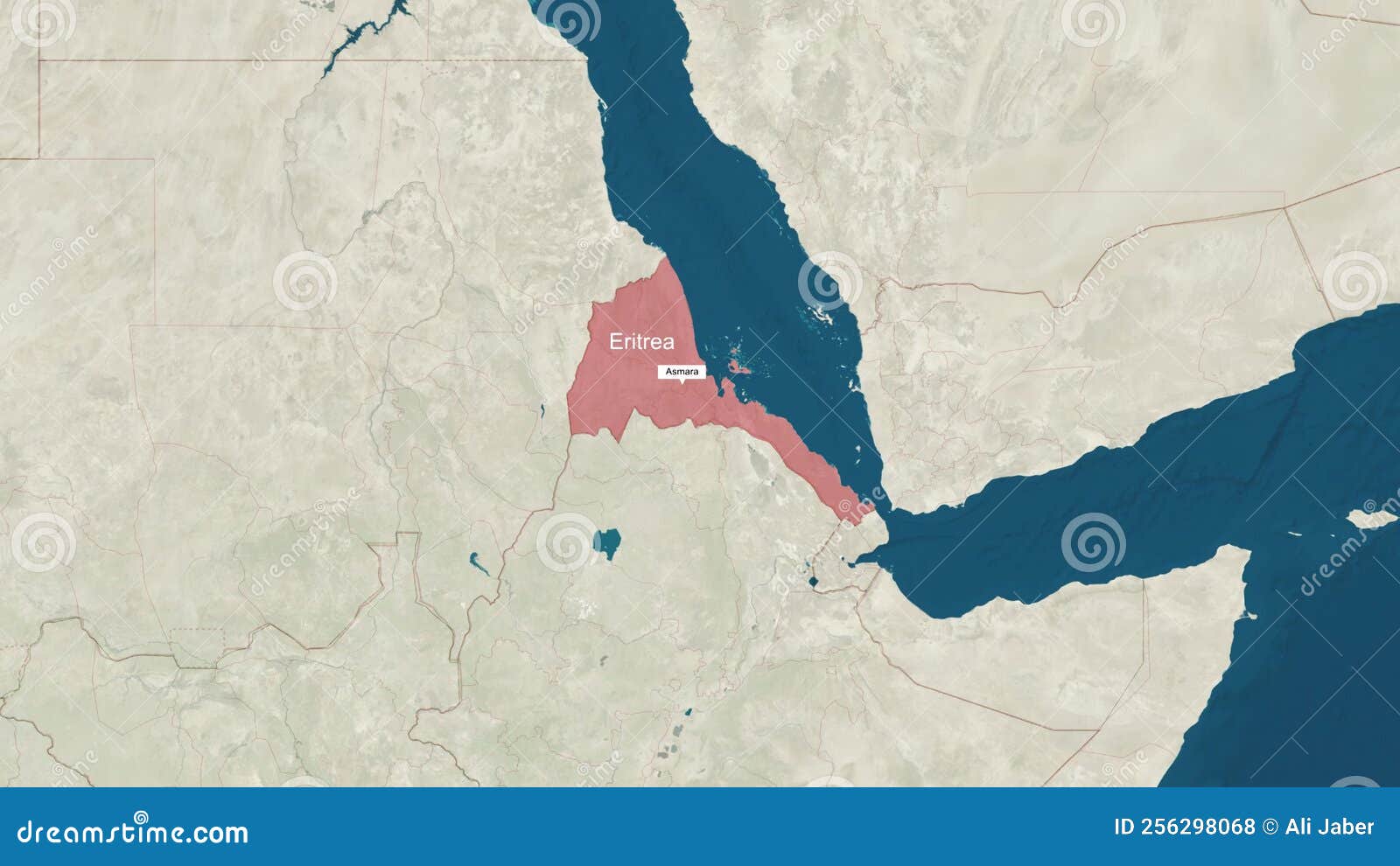 Zoom in To the Map of Eritrea with Text, Textless, and with Flag Stock ...