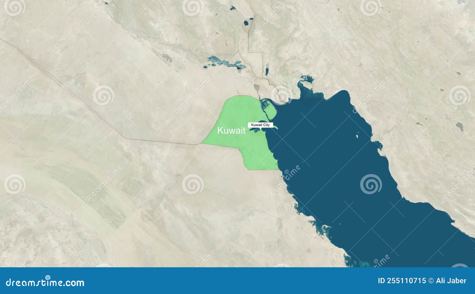 Zoom in To the Map of Kuwait with Text, Textless, and with Flag Stock ...