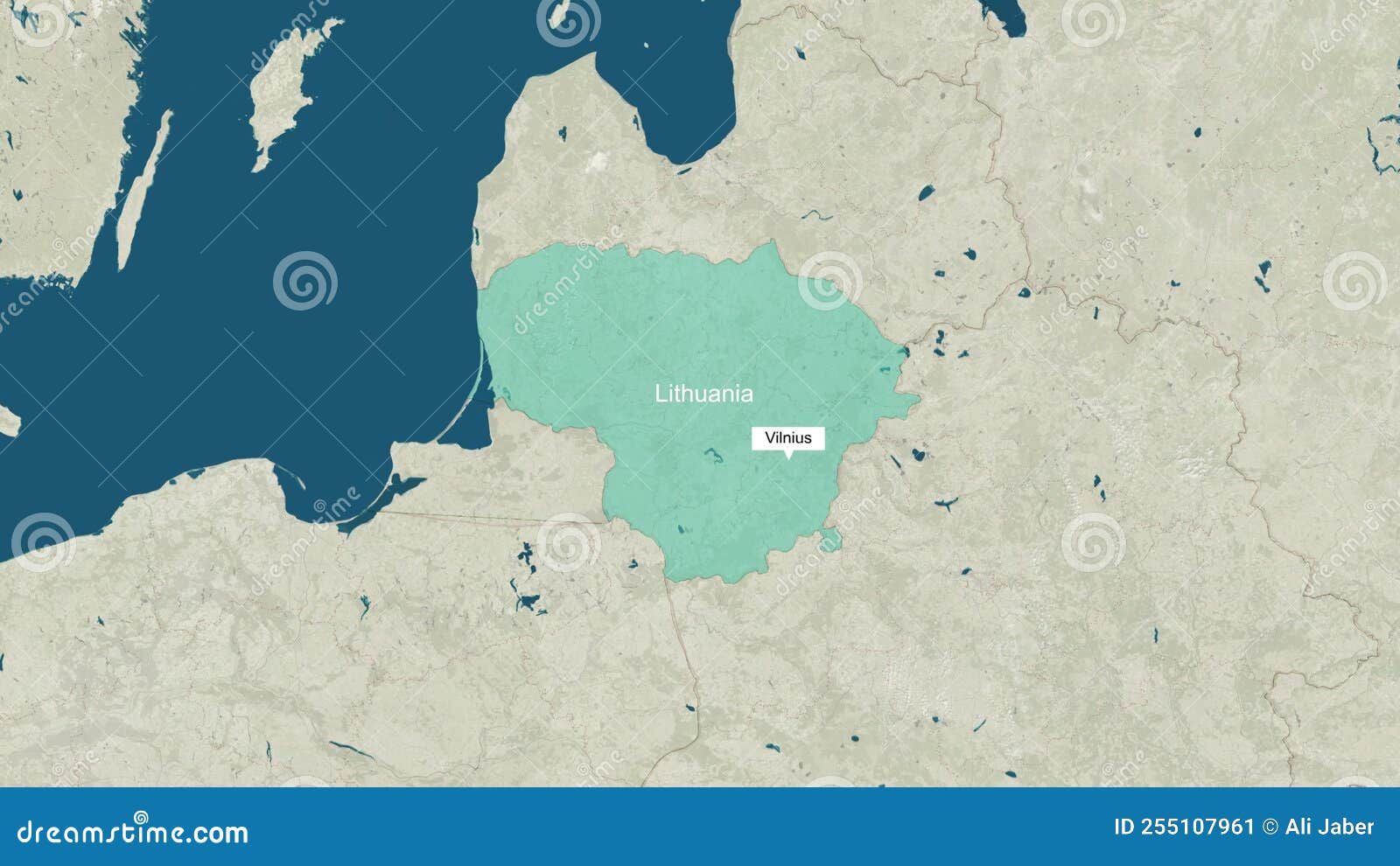 Zoom in To the Map of Lithuania with Text, Textless, and with Flag ...
