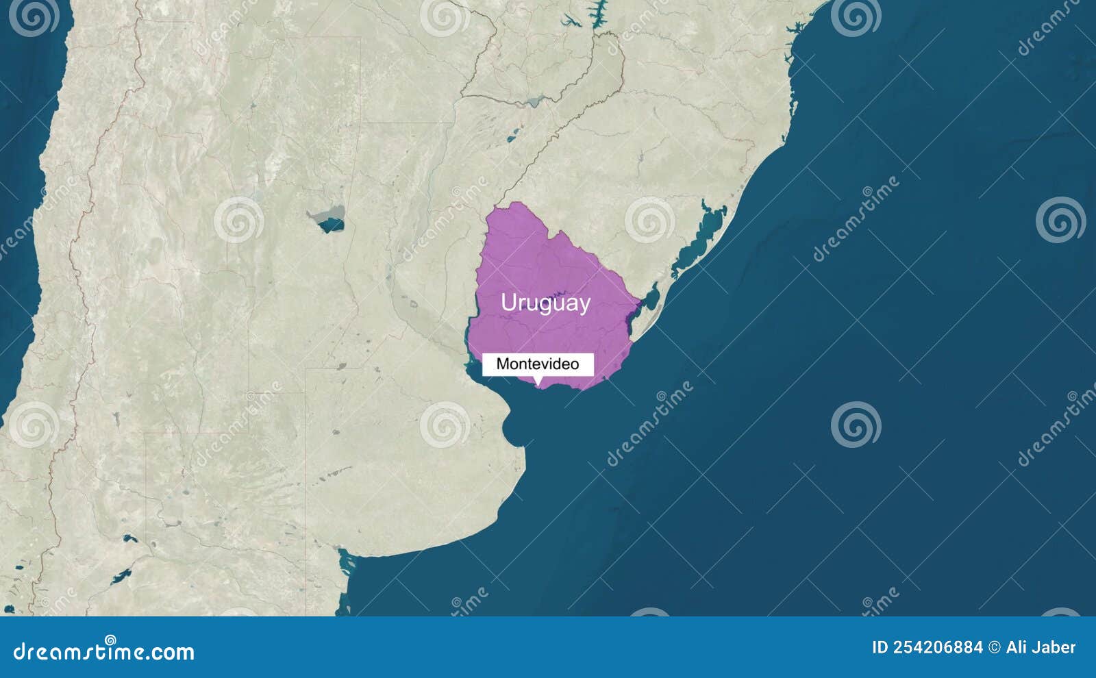 Zoom in To the Map of Uruguay with Text, Textless, and with Flag Stock ...
