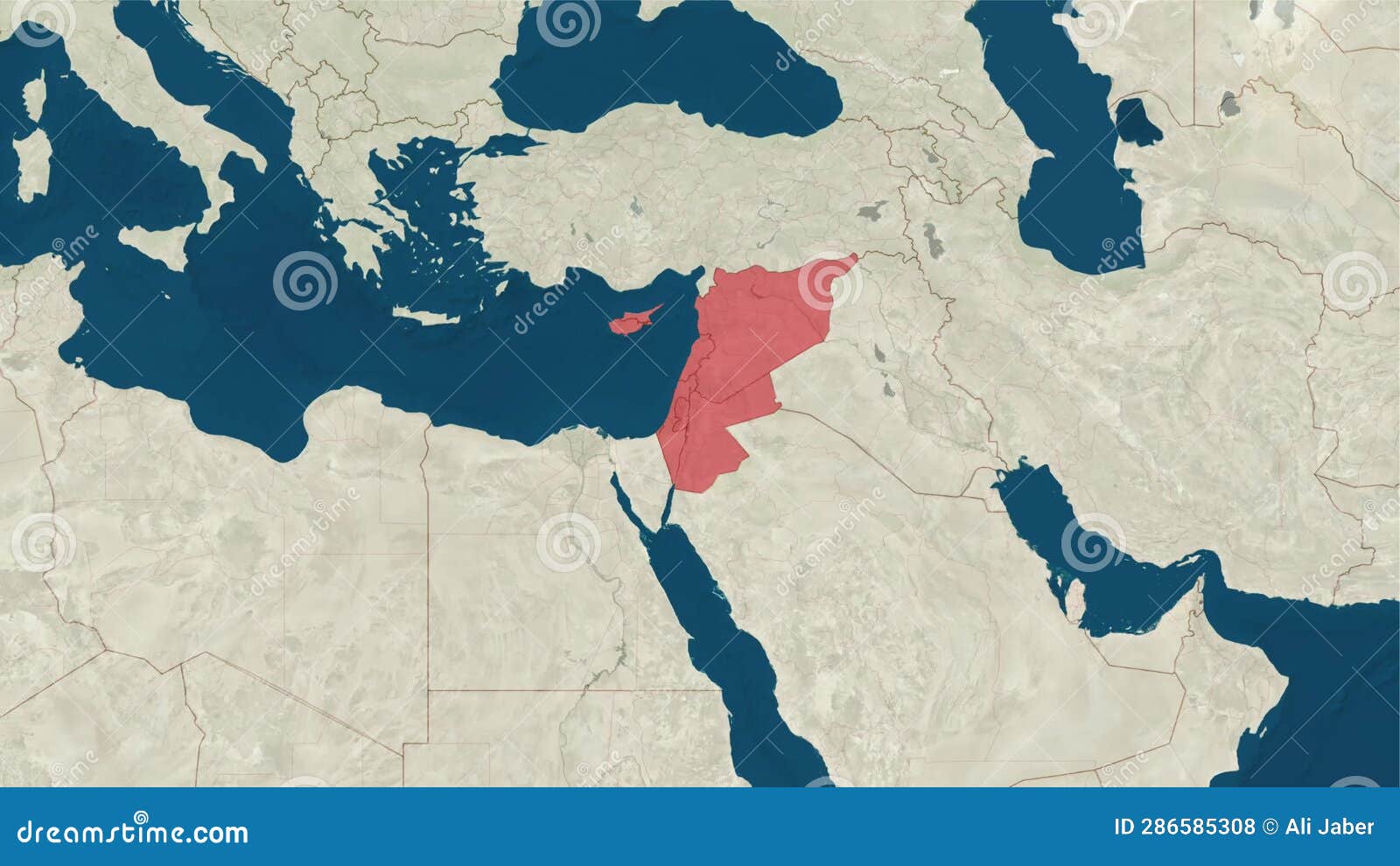 Zoom in To the Map of Levant Countries, Textless Stock Footage - Video ...