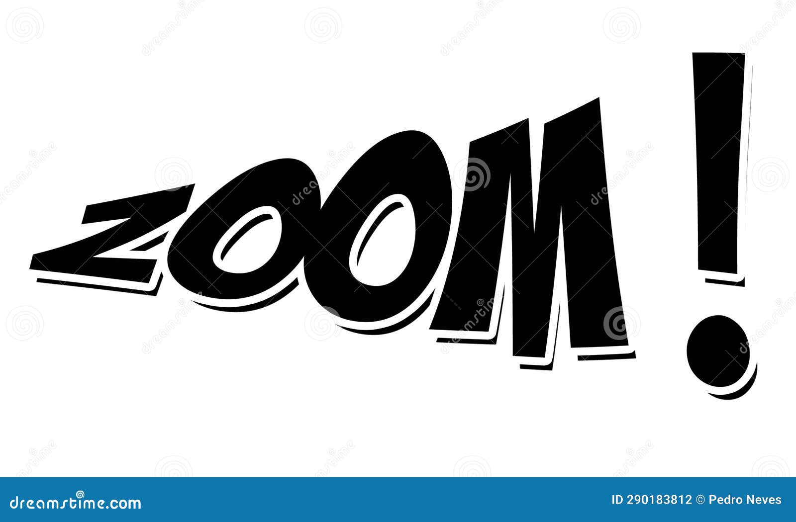Zoom! Vector Comic Speech Bubble Effect Stock Illustration ...