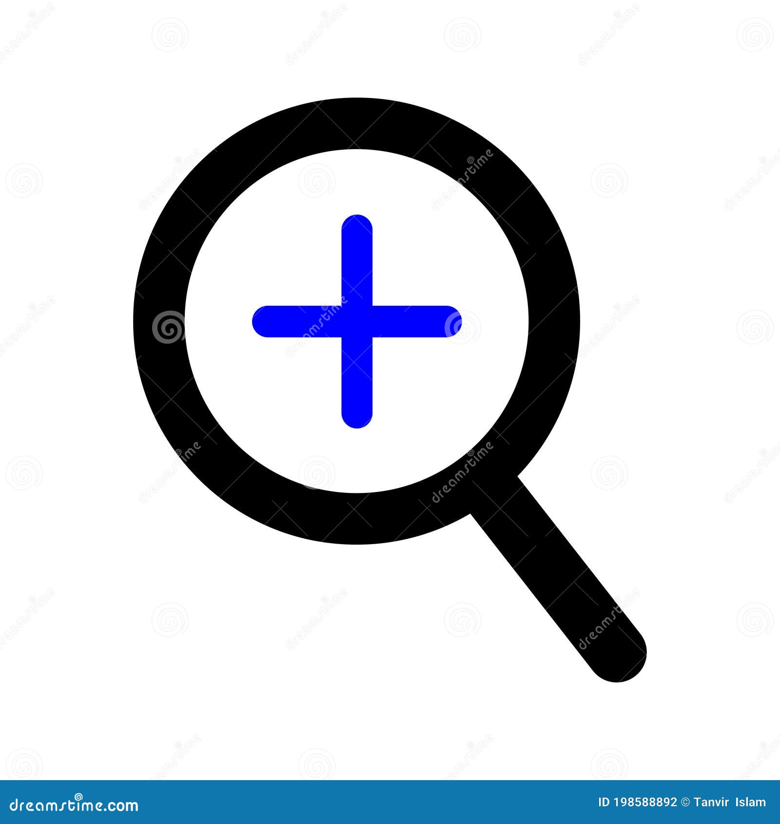 Zoom Vector Icon stock vector. Illustration of zooming - 198588892