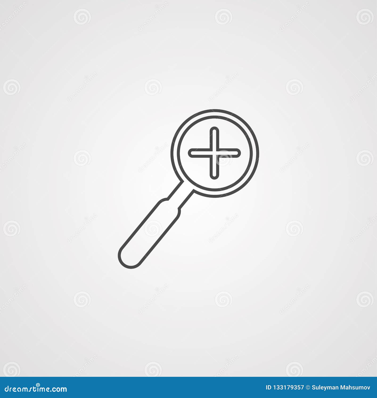 Zoom Vector Icon Sign Symbol Stock Vector - Illustration of macro ...