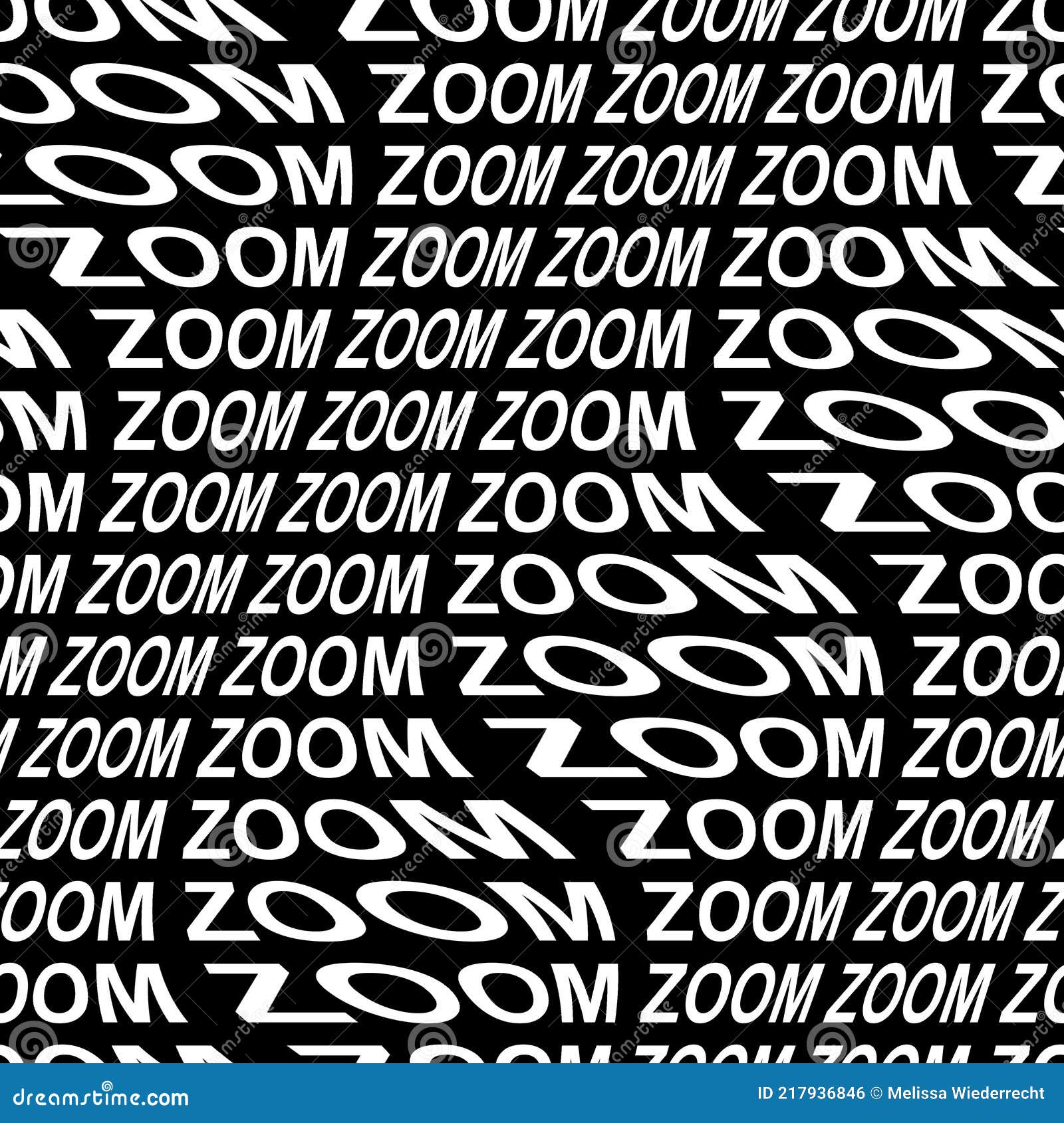 ZOOM Word Warped, Distorted, Repeated, and Arranged into Seamless ...