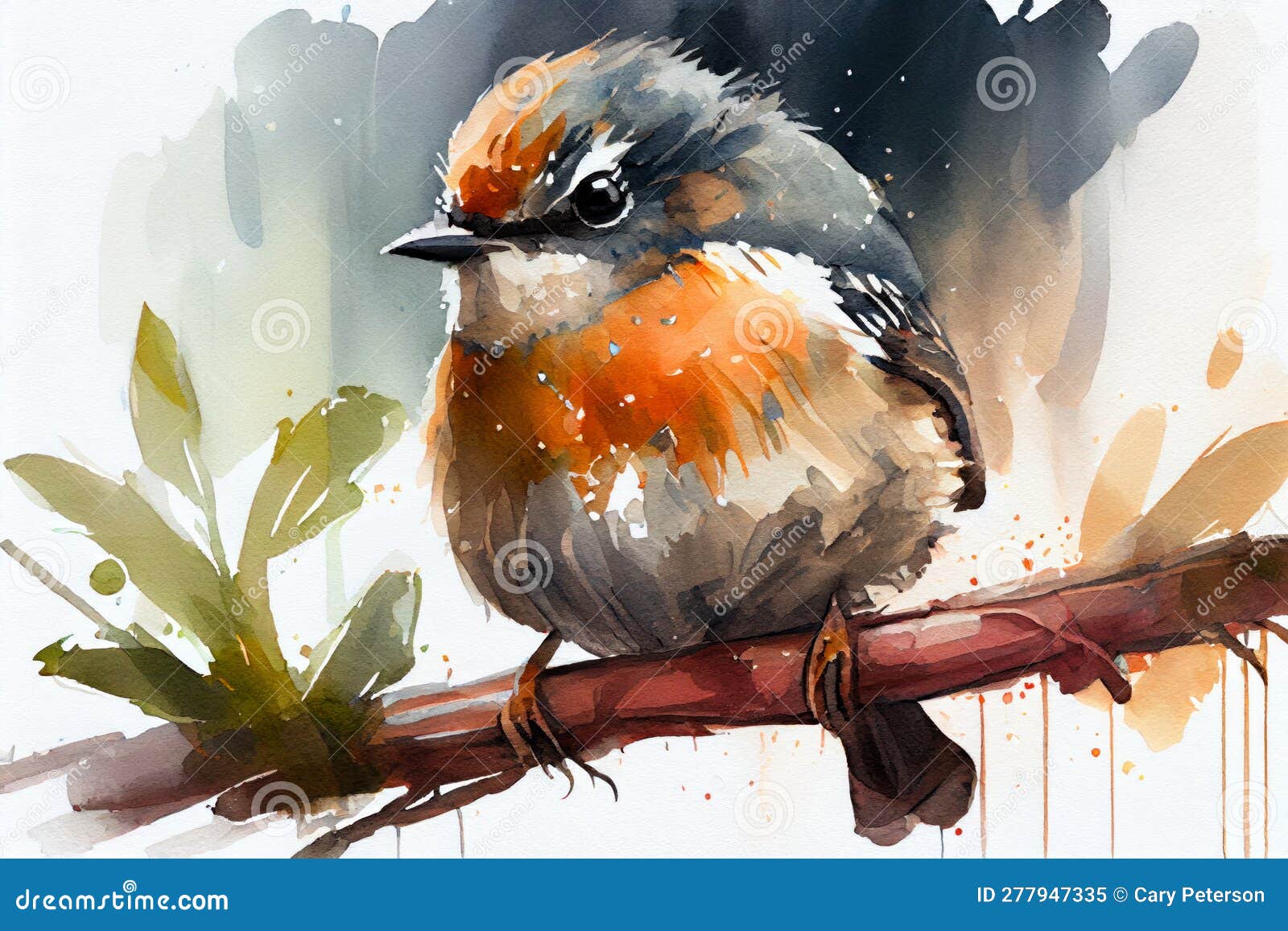 Zoomed in Angry Bird Perched on Branch Sitting in Background with Best ...