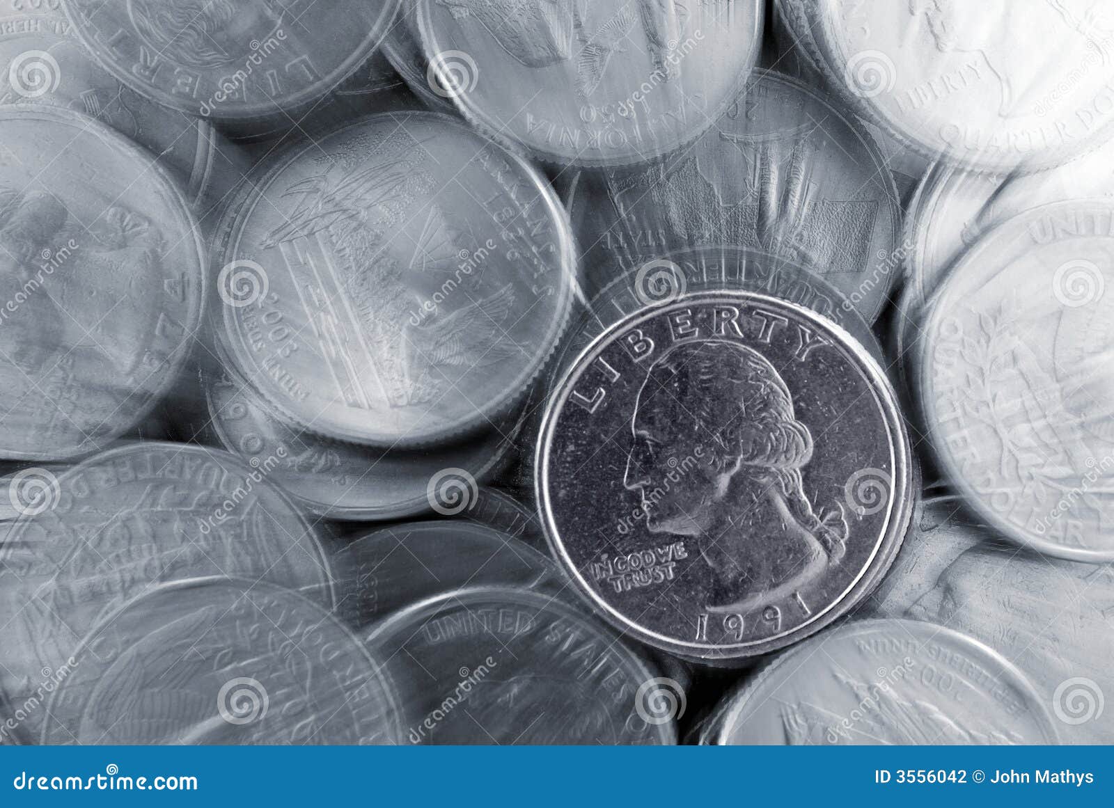 Zoomed Background of Quarters Stock Photo - Image of finances, liberty ...
