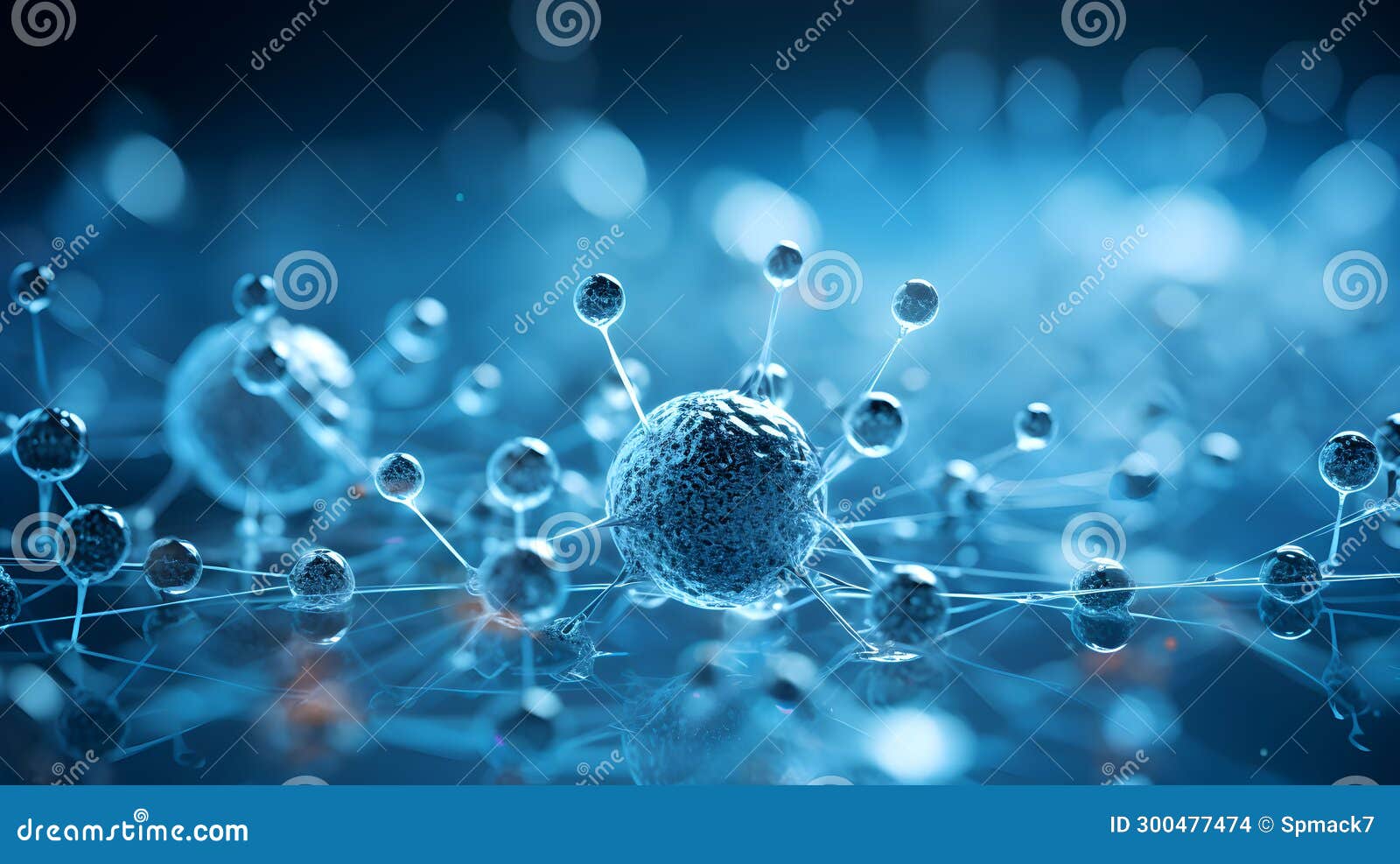 Zoomed In Microscope View Of Cell Atom Electron Wide Background Royalty ...