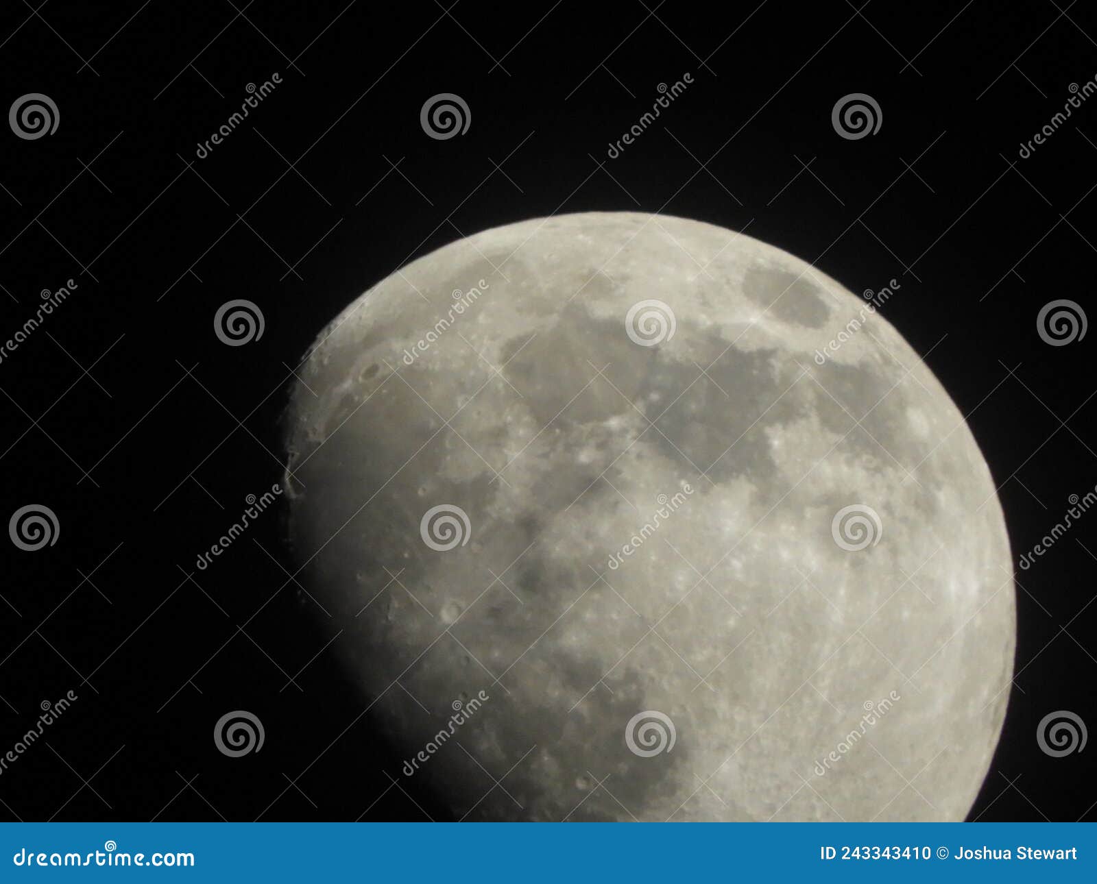 Zoomed in moon stock photo. Image of monochrome, darkness - 243343410