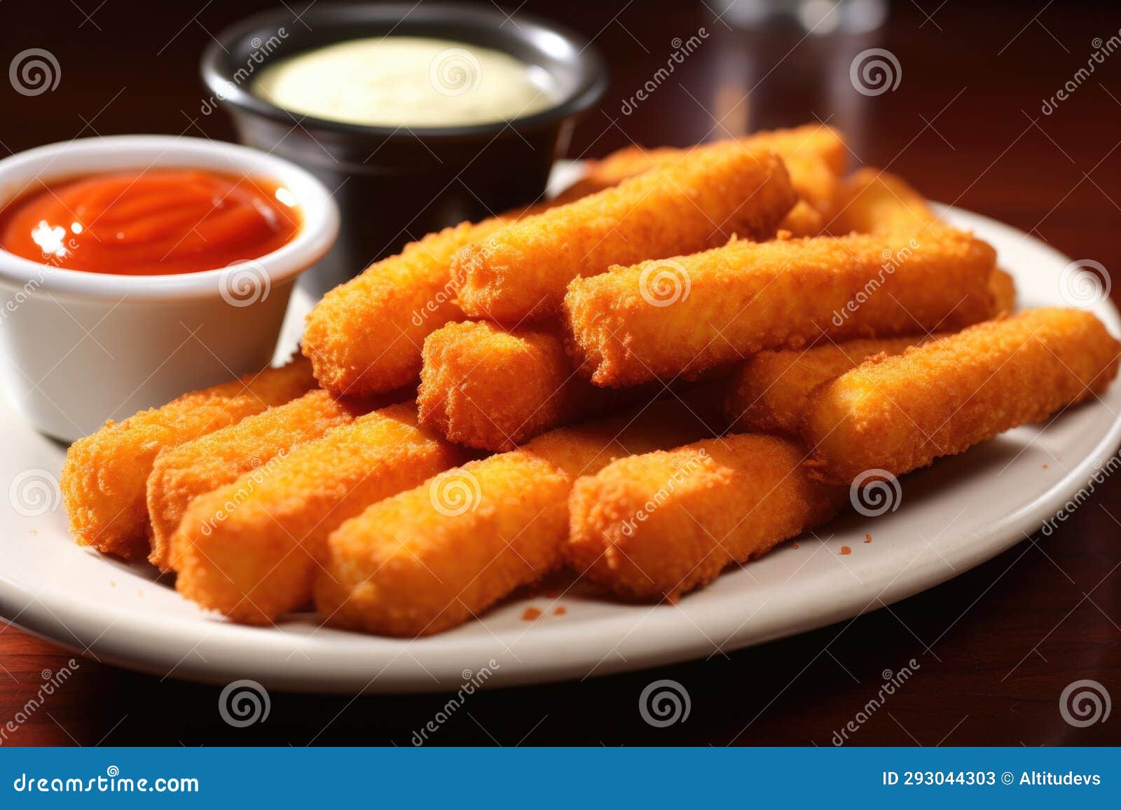 Zoomed Shot: Mozzarella Sticks Cheese Pull Stock Image - Image of food ...