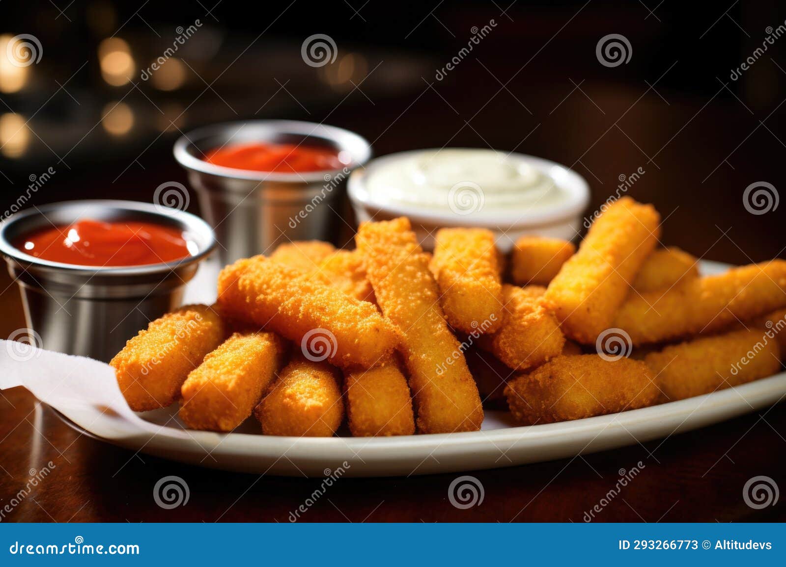 Zoomed Shot: Mozzarella Sticks Cheese Pull Stock Image - Image of fried ...