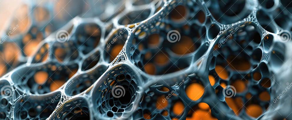 Zoomed-in Texture of a Nano-engineered Material, Focusing on Its ...