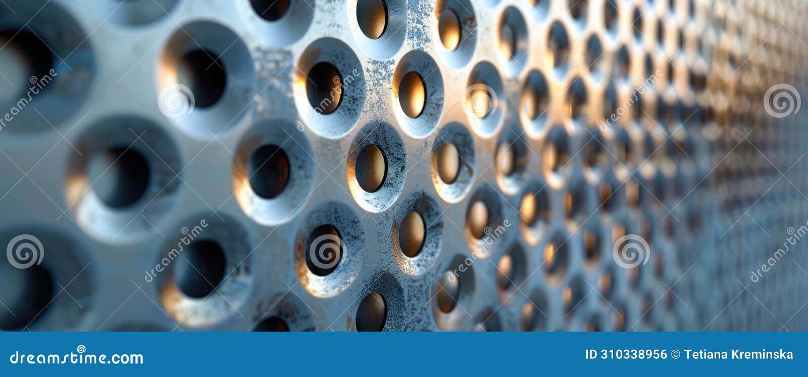 Zoomed-in Texture of Perforated Metal, Focusing on the Pattern and ...