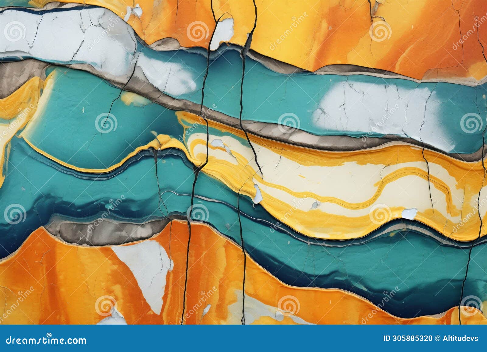 Zoomed in Texture Shot of Peeling Graffiti Paint Stock Photo - Image of ...